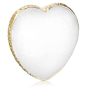 Resin Nail Art Palette Nail Art Painting Mixing Color Palette Heart Shape Gold Edge Nail Gel Color Makeup Display Board Manicure Tool