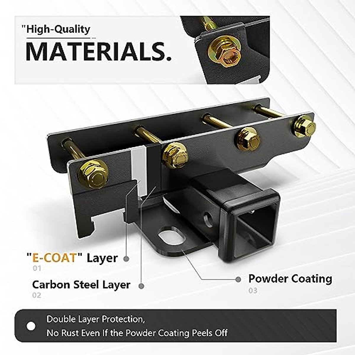 YZONA for Jeep Wrangler Tow Hitch Trailer Kit Compatible with 2018 2019 2020 2021 2022 2023 Jeep Wrangler JL JLU Hitch Receiver with Cover, 2 Inch Rear Bumper Towing Combo (2 Door & 4 Doors Unlimited)