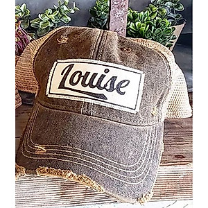 VINTAGE LIFE Best Friends Baseball Cap for Women Funny Trucker Hat Cute Distressed Ball Caps (Louise, Black)