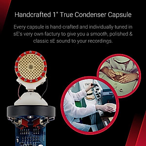 SE ELECTRONICS - 2200 Large Diaphragm Cardioid Condenser Mic with Shockmount and Filter