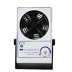 Ionizing Air Blower 110V Static Eliminator Fan 60HZ Antistatic Ionizer ESD Static Electricity Elimination Eliminator Fan Anti Electrostatic Ion Blower Adjustable Wind Speed