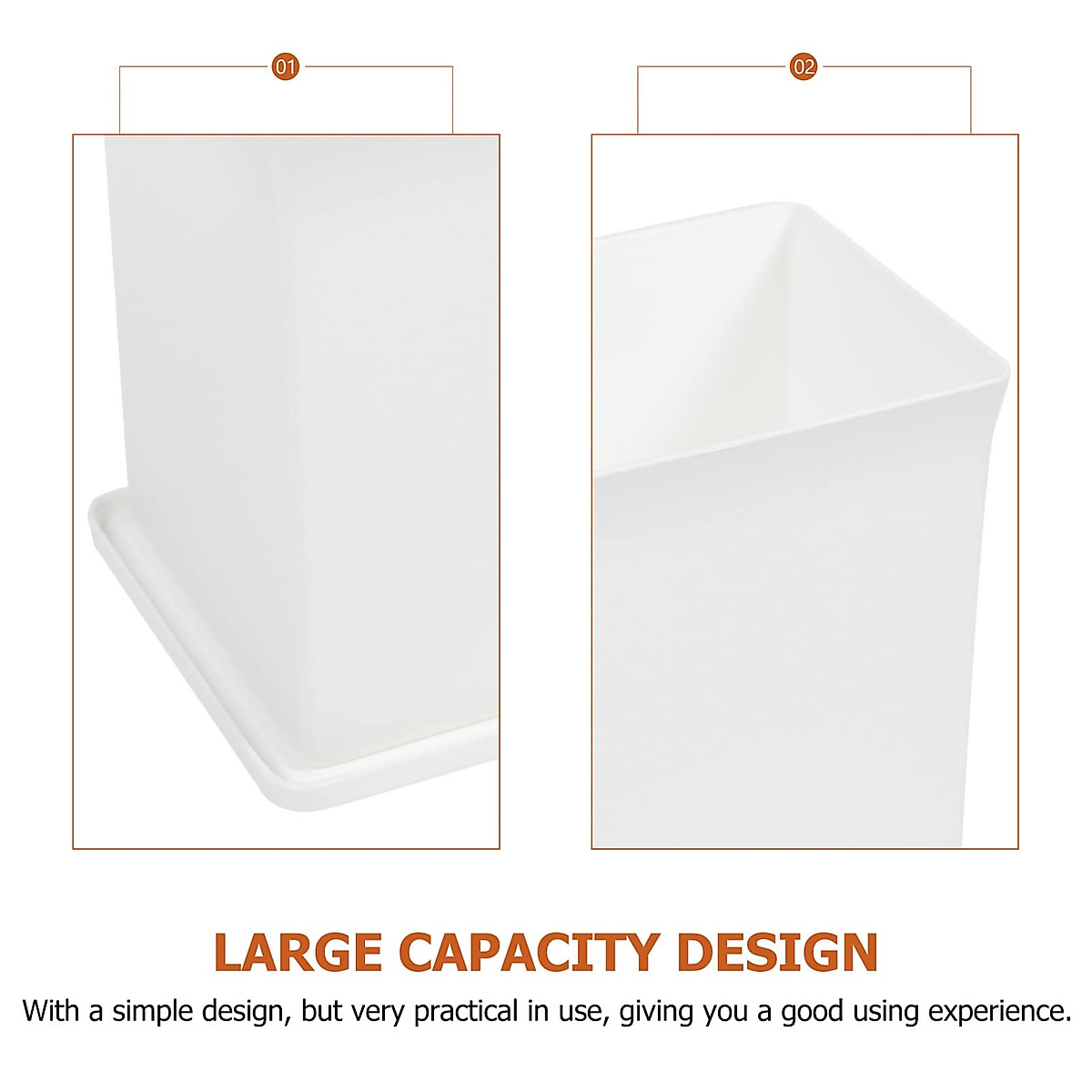 FOMIYES Plastic Shoe Boxes 2pcs Plastic Storage Bin Tote Organizing File Box Multifunctional Storage Box Storage Box with Secure Lid for Home Bedroom White Plastic Storage Box