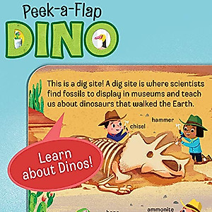 Peek-a-Flap Dino - Children's Lift-a-Flap Board Book, Gift for Little Dinosaur Lovers, Ages 2-7
