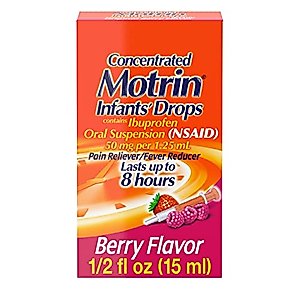 Infants' Motrin Concentrated Drops, Fever Reducer, Ibuprofen, Berry Flavored.5 Oz