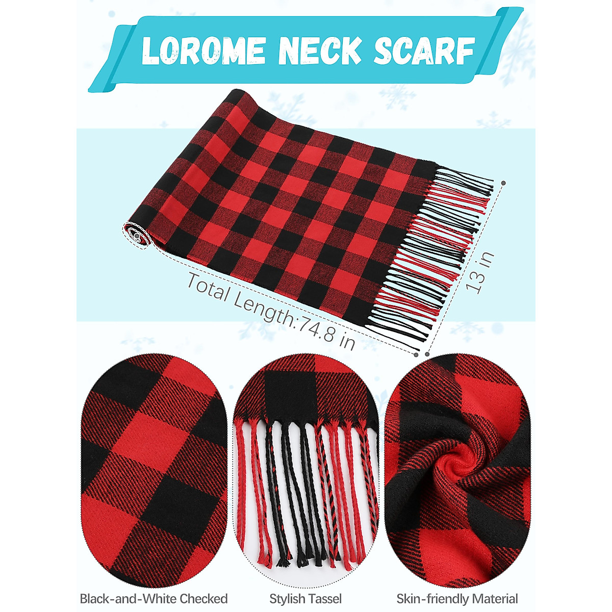 Winter Hat Scarf Gloves and Ear Warmer, Knit Warm Beanie Hat Touch Screen Gloves Long Knitted Plaid Scarf Set Gifts for Women Wine Red