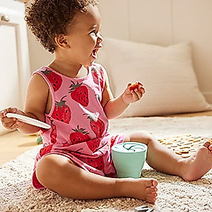 Munchkin® C’est Silicone! Collapsible Snack Catcher with Lid, Mint - Toddler Food Cup