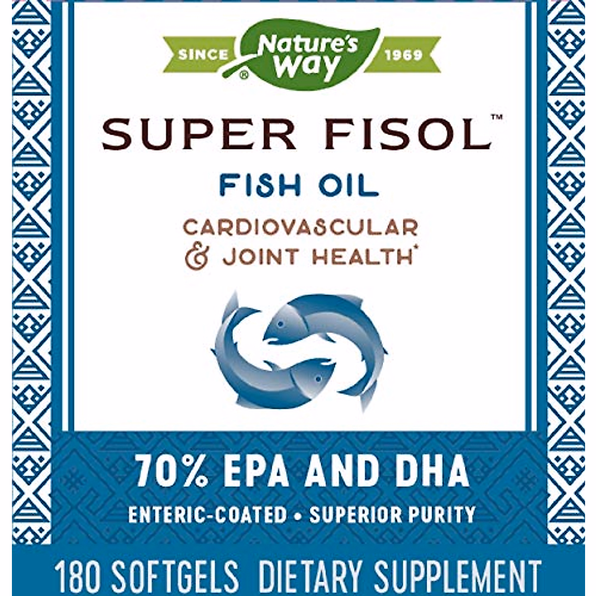 Nature's Way Super Fisol Fish Oil, Supports Heart and Joint Health*, 180 Softgels