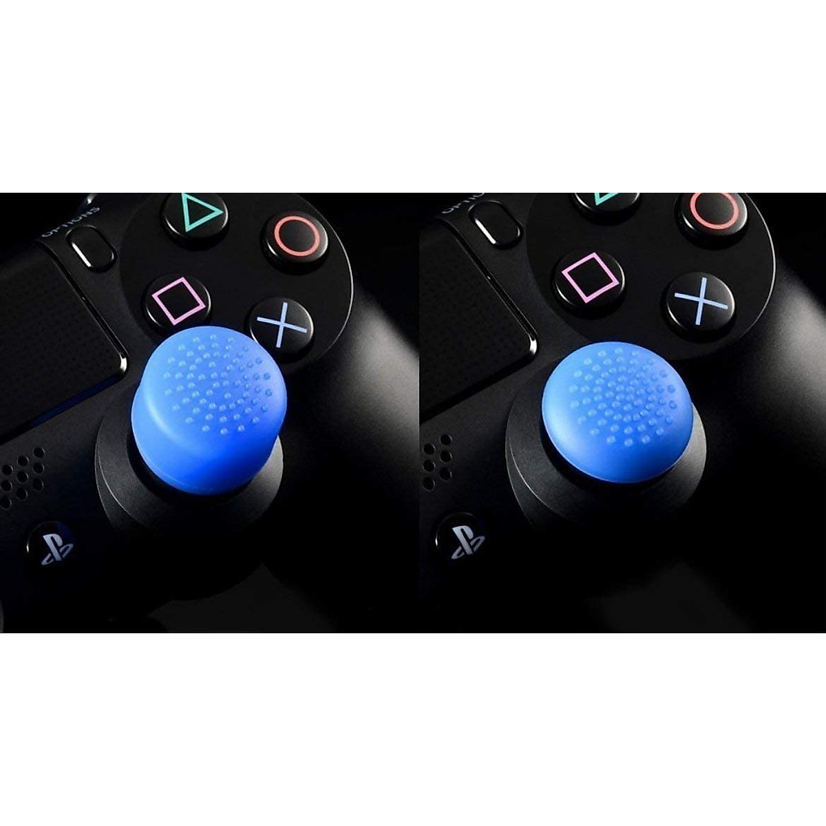 Pack of 8 pcs Analog Controller Gamepad Raised Antislip Thumb Stick Grips Thumbsticks Joystick Cap Cover for PS5, PS4, PS3, Switch Pro, Xbox one, Xbox 360, Wii U, PS2 Controller (Blue)