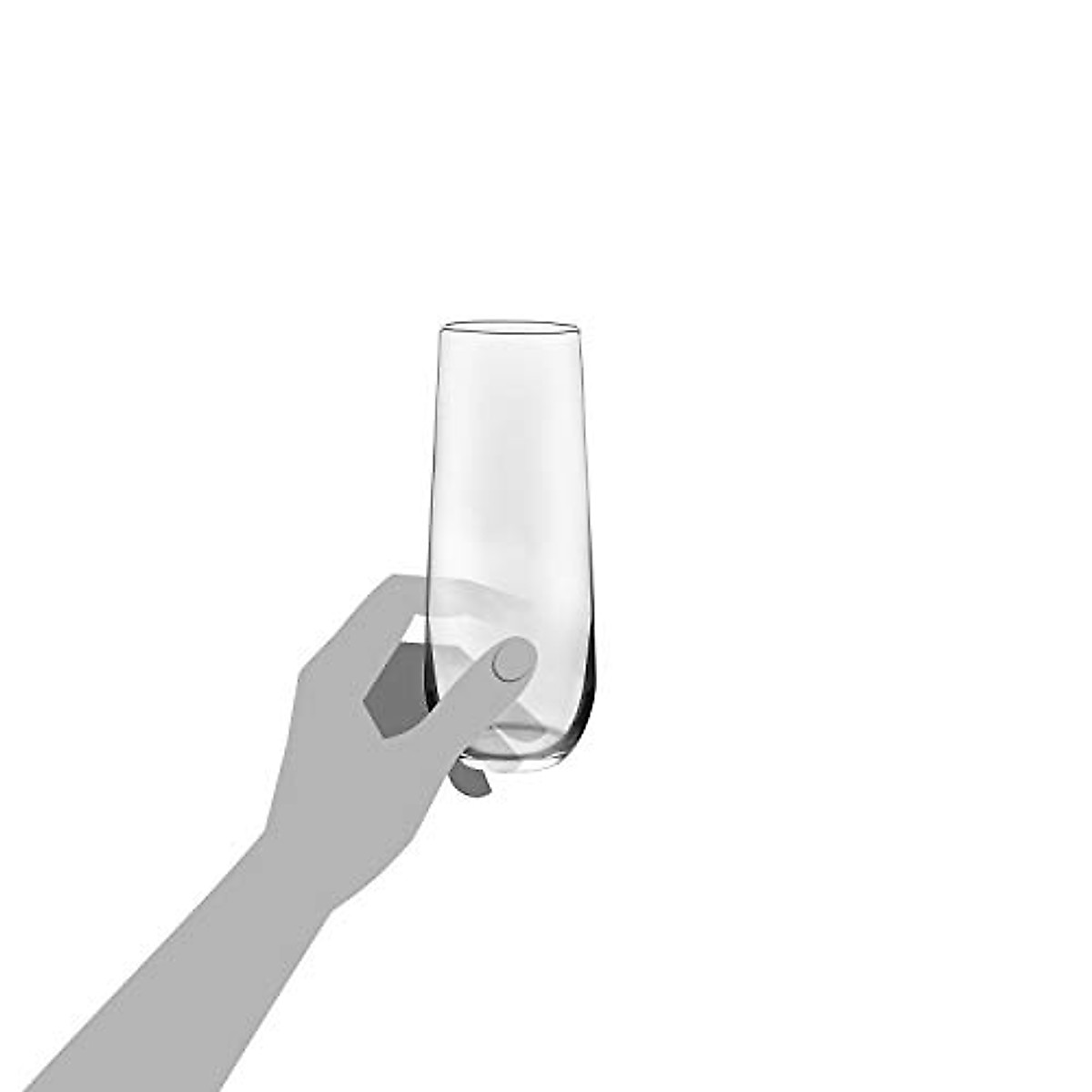 Libbey Stemless Champagne Flute Glasses, 8.5-ounce, Set of 12