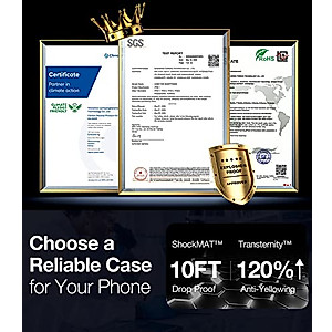 TORRAS Military Diamond Clear iPhone 13 Pro Max Case, [10FT Military Grade Drop Tested] Shockproof Protective Anti-Scratch Hard Back Non-Slip Silicone Bumper Slim Phone Cases iPhone 13 Pro Max, Clear