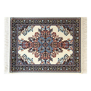 Set of 4 Dollhouse Rugs, Miniature Doll House Accessory, 6x4 Carpets, Rectangle, Kids Toy Furniture Carpeting Decor