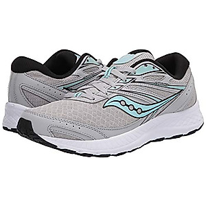 Saucony Women's Cohesion 13 Running Shoe, Grey/Black, 9