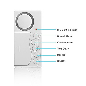 Freezer Door Alarm When Left Open,Fridge Door Alarm with Delay Upgrade 3/15/30/60 Seconds Security, Adjustable Delay Wireless Fridge Alarm Door Open Chime Refrigerator Wireless Alert(2 Set)