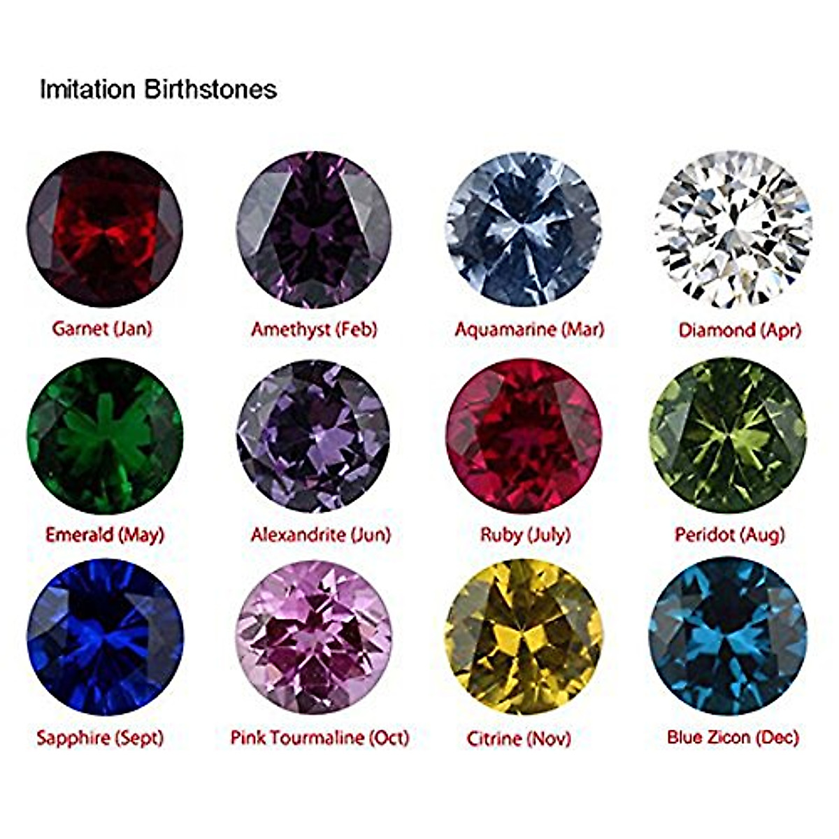 GNGJewel Mothers Ring 3, 4, or 5 Birthstones 10k White or Yellow Gold