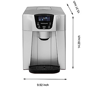 Frigidaire EFIC227-2 in 1 Water Dispenser with Ice Maker - 2 Size Ice Cube - LCD Display- Compact Size - Silver