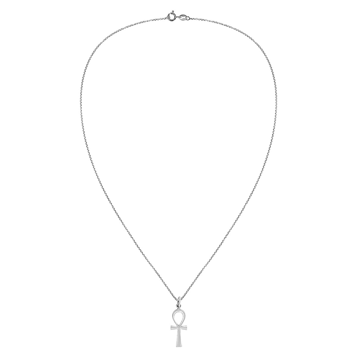 AeraVida Eternity Egyptian ANKH Religious Cross .925 Sterling Silver Necklace