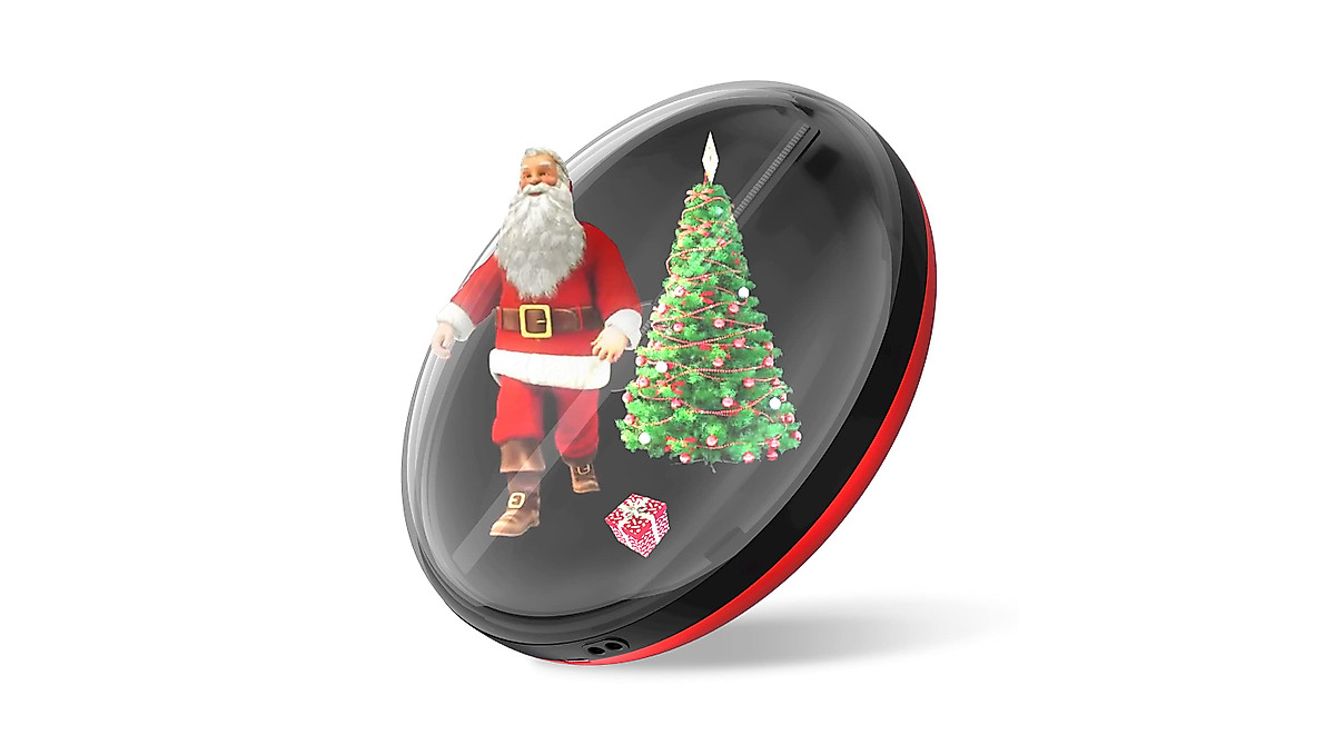 3D Hologram Fan Christmas Ball Tree Topper - Vibrant Holiday Decor