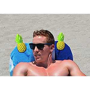 4 Pairs (8 Ct) Pineapple Style Beach Towel Holders, Clips, Beach, Patio or Pool Accessories, Portable Towel Clips, Chip Clips, Secure Clips ( 4 Set Per Order )