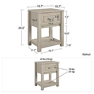 Little Seeds Sierra Ridge Levi Kids, Walnut Nightstand
