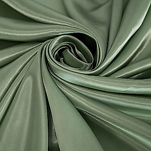 BalsaCircle Tablecloths 90x156 inch Sage Green Satin Rectangle Tablecloth Table Cover Linens for Wedding Table Cloth Party Reception Events Kitchen Dining, 90' x 156'