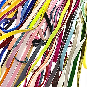 Chenkou Craft 30 Yards 3/8" Velvet Ribbon Total 30 Colors Assorted Lots Bulk (Multicolored, 3/8"(10mm))