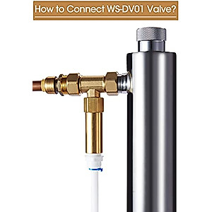 HQUA WS-DV01 Hot Water Drain Valve, Temperature Management Valve for HQUA OWS-12/124/12T, HQUA-TWS-12 Water Purifier, 110℉ Open, 3/4" FNPT Inlet, 3/4" FNPT Outlet