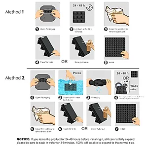 Acoustic Foam Panels of 12 Pack, 2021 New Sound Proof Foam Panels 2" x 12" x 12", Soundproof Insulation for Wall, Noise Absorbing Padding for Music Studio Bedroom Home, Decreasing Noise