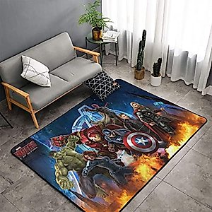 KIYOME Movie Hero Rug Area Rug Non-Slip Washable Cover Floor Rug Carpets for Kitchen Bedroom Indoor, 60x39 inch