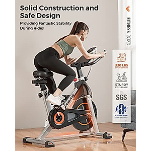 YOSUDA Indoor Cycling Bike Stationary Bike - Magnetic Resistance, Cycle Bike with Ipad Mount & Comfortable Seat Cushion, Magnetic Resistance