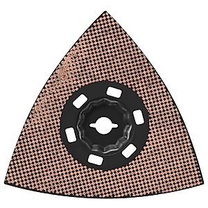 BOSCH OSM450CR10 1-Piece StarlockMax 100-Grit Oscillating Multi-Tool Carbide Delta Sanding Pad for Extreme-Duty Application in Grout and Abrasive