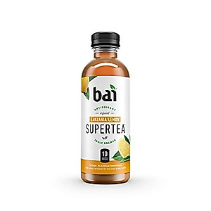 Bai Iced Tea, Tanzania Lemon, Antioxidant Infused Supertea, Crafted with Real Tea (Black Tea, White Tea), 18 Fluid Ounce Bottles, (Pack of 12)
