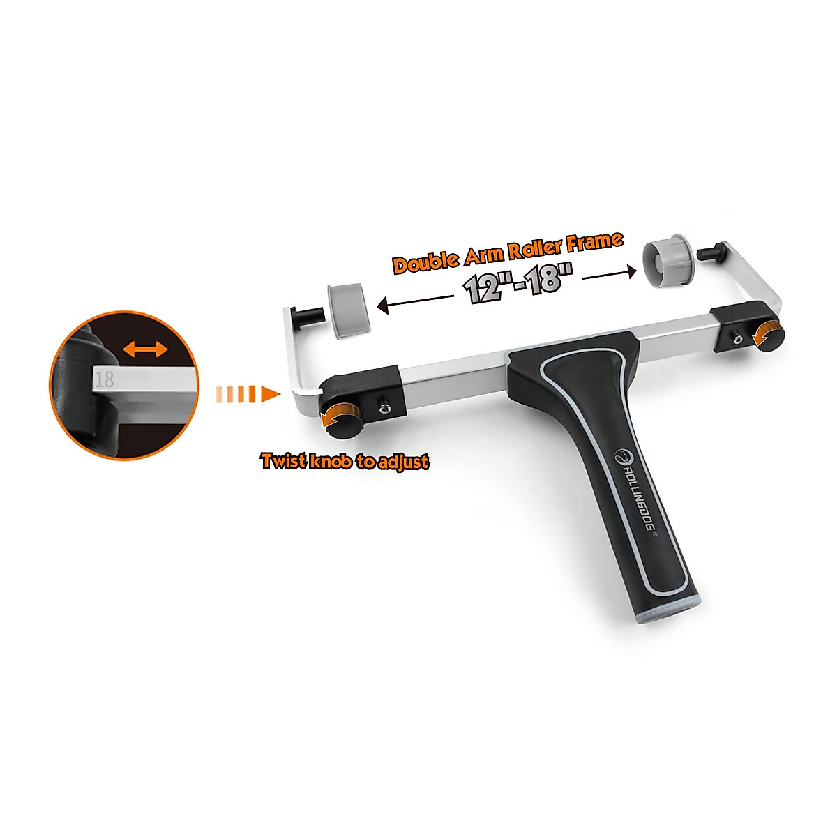 ROLLINGDOG 18 Inch Paint Roller - 18 Roller Frame,18 Paint Roller, Large Paint Roller from 12 Inch to 18 Inch