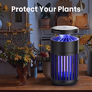 Pest Sniper Indoor Insect Trap,Attracts and Zaps Mosquitos, Gnats, Moths, Fruit Flies，2 in 1 Bug Zapper with Suction and Electric Grid