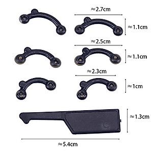 VANANA 3 Sizes Invisible Nose Lifter, Soft Silicone Nose Sharper Straightening Nose Up Corrector Tool, Comfortable Easy Install Removable (Black)