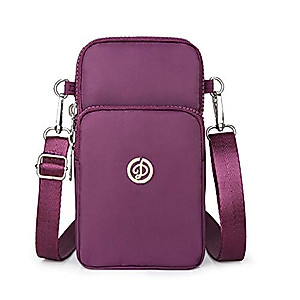 Crossbody Phone Purse Mulit Pocket Cell Phone Shoulder Strap Wallet Case for Motorola One 5G Ace Moto G Power 2022 Moto G Stylus 2022 Moto G Pure 2021 G8 Plus TCL 20L 10L 30 SE BLU G91 Pro (Purple)
