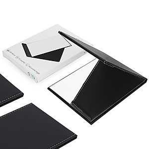 EFAILY Folding Travel Mirror, PU Portable Adjustable Rectangular Ultrathin Mirror, for Travel, Camping,Home (8.7W×6.1L)