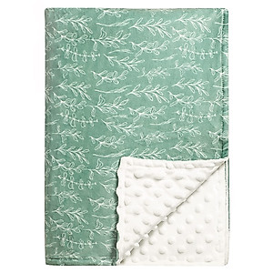 Baby Diaper Changing Pad Cover Cradle Mattress Sheets,Baby Blankets, Sage Minky Toddler Blanket for Boys Girls, Dotted Backing, Double Layer, Crib Receiving Blanket