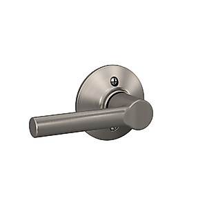 Schlage F10 BRW 619 Broadway Door Lever, Hall & Closet Passage Lock, Satin Nickel