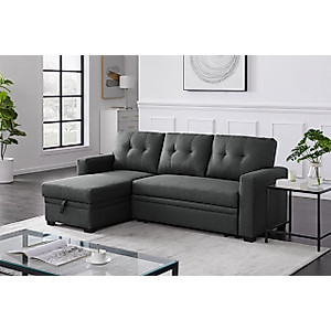 FAVSH Sofa-Abolished, 82", Dark Gray