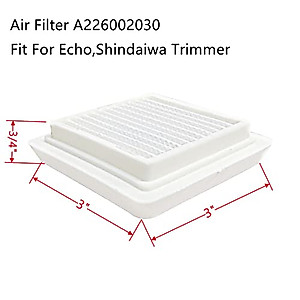 Arpisziv Air Filter A226002030 Fit For Echo SRM2620 SRM3020 C262 C302 EB262 HCA-2620 Shindaiwa AH262 T302 Lawn Mower(4 Pack)