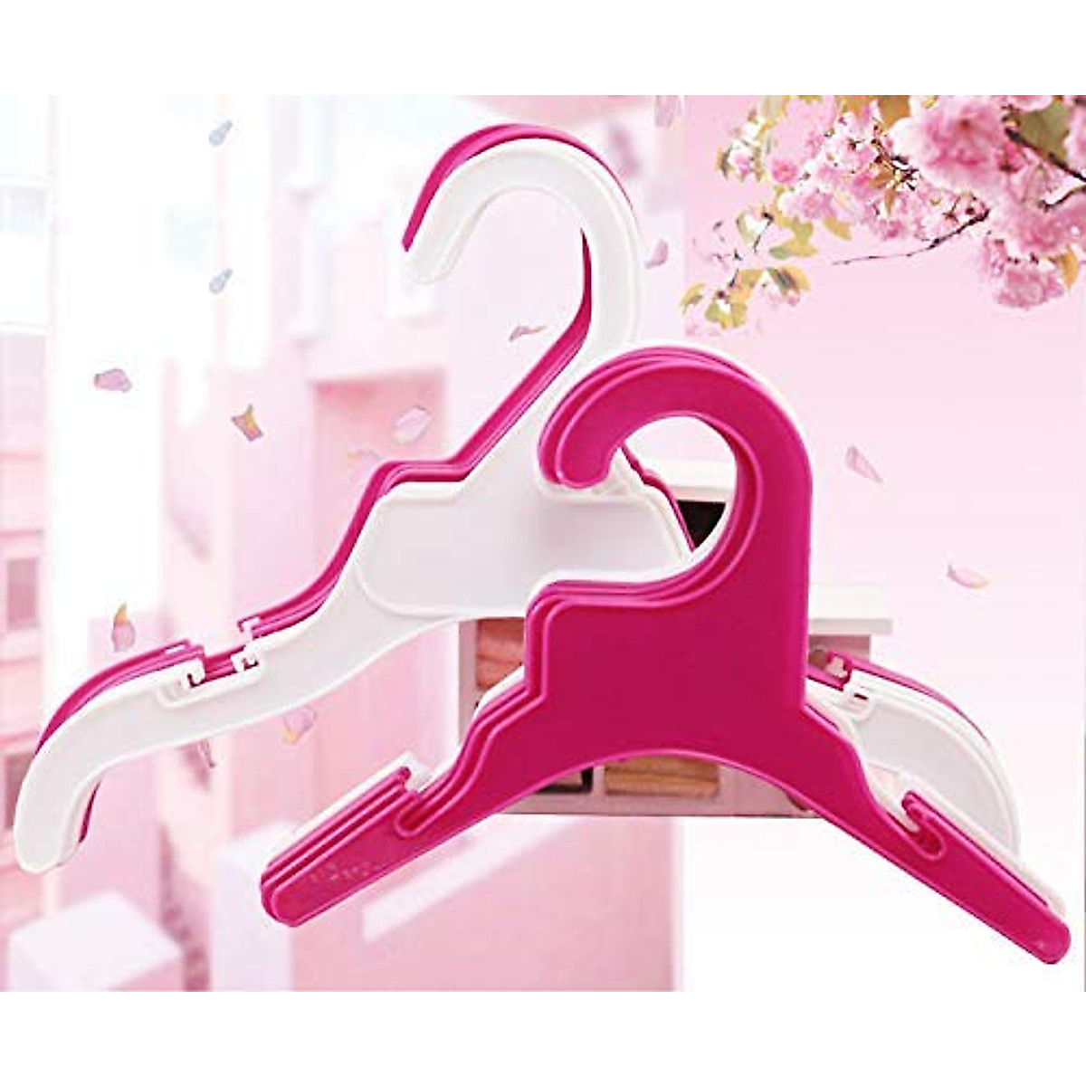 20PCS Pet Clothes Rack Hangers Adorable Durable Functional Plastic Pet Costume Hangers Dogs Cats Small Baby Toddler Clothes Hangers for Home Pets Photo Studio Baby Photo Studio S/L Size (White)