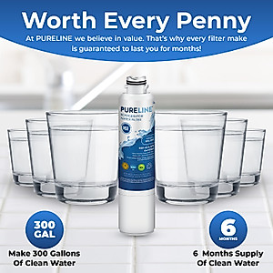 Pureline DA29-00020B Samsung® Refrigerator Water Filter Replacement, Replacement for DA29-00020A/B, HAF-CIN/EXP, HAF-CIN,DA97-08006A, Kenmore® 46-9101, 469101, 9101, 4609101000, Refrigerator Filter