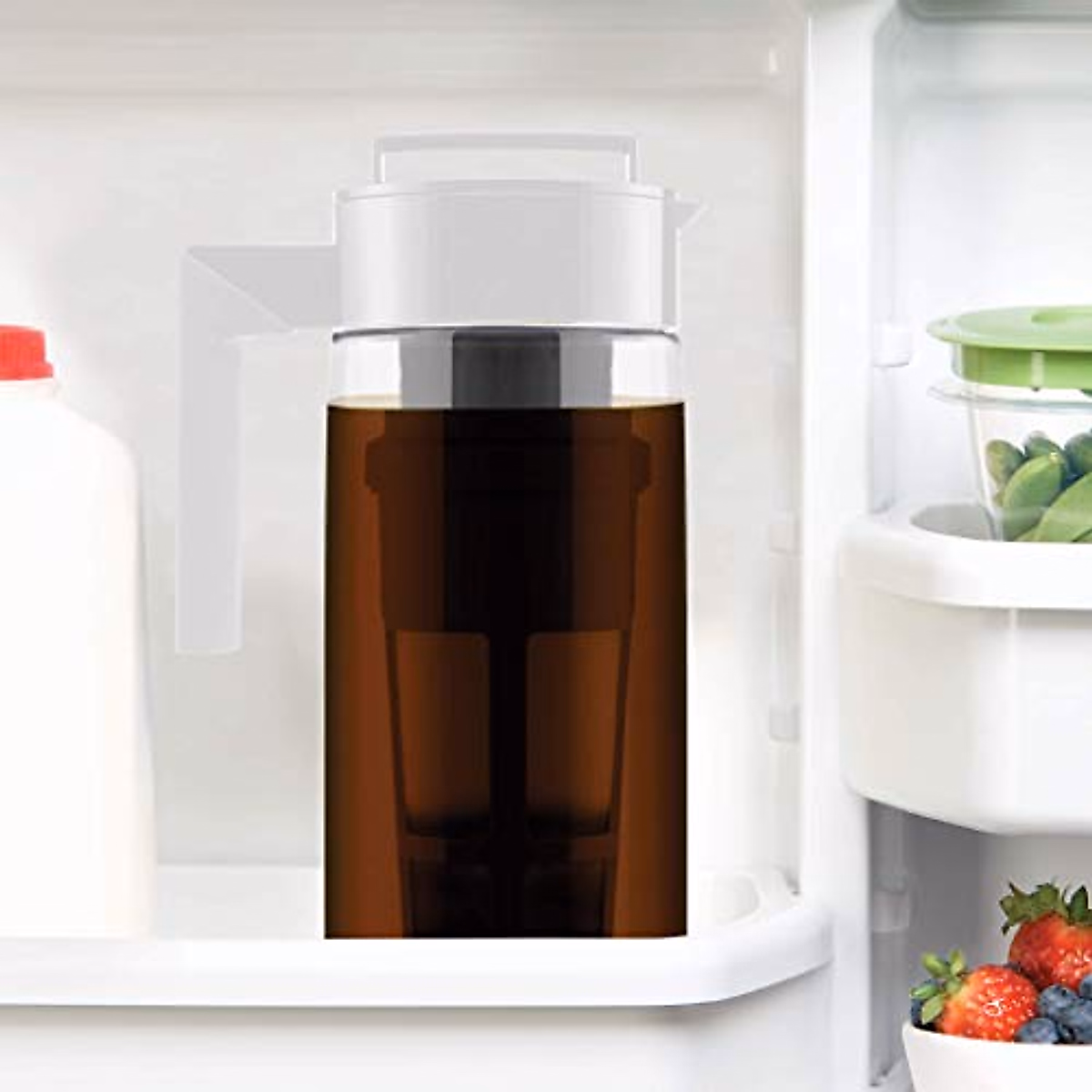Takeya Patented Deluxe Cold Brew Coffee Maker, Two Quart, White