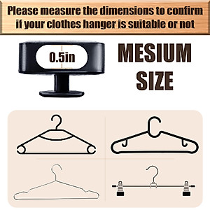 Space Saving Hanger Hooks Large/Medium/Small Size 20/25/40/60 Pack with Extra 2 Metal S Hooks, Black Clothes Hanger Connector Hooks, Heavy Duty Space Saver, Premium Closet Organizers and Storage