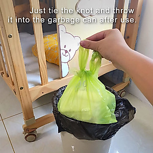 Disposable Diaper Sacks,200 count Baby Disposable Diaper Bags with Easy-Tie Handles,Oxo-Biodegradable Waste Bags,Diaper Disposal or Pet Waste Bags, Unscented