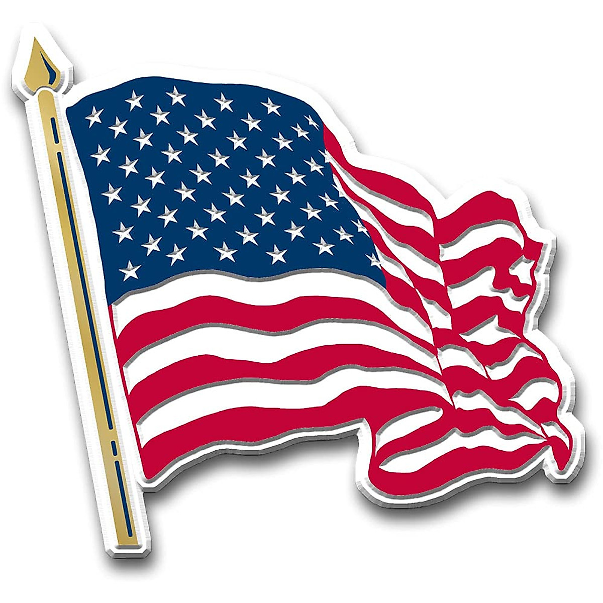 American Flag Magnet (Waving) by Classic Magnets, Collectible Souvenirs Made in The USA