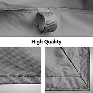 YardGrow 5x8FT BBQ Grill Gazebo Replacement Canopy Roof Double Tiered Outdoor Grill Shelter Canopy Top (Grey)