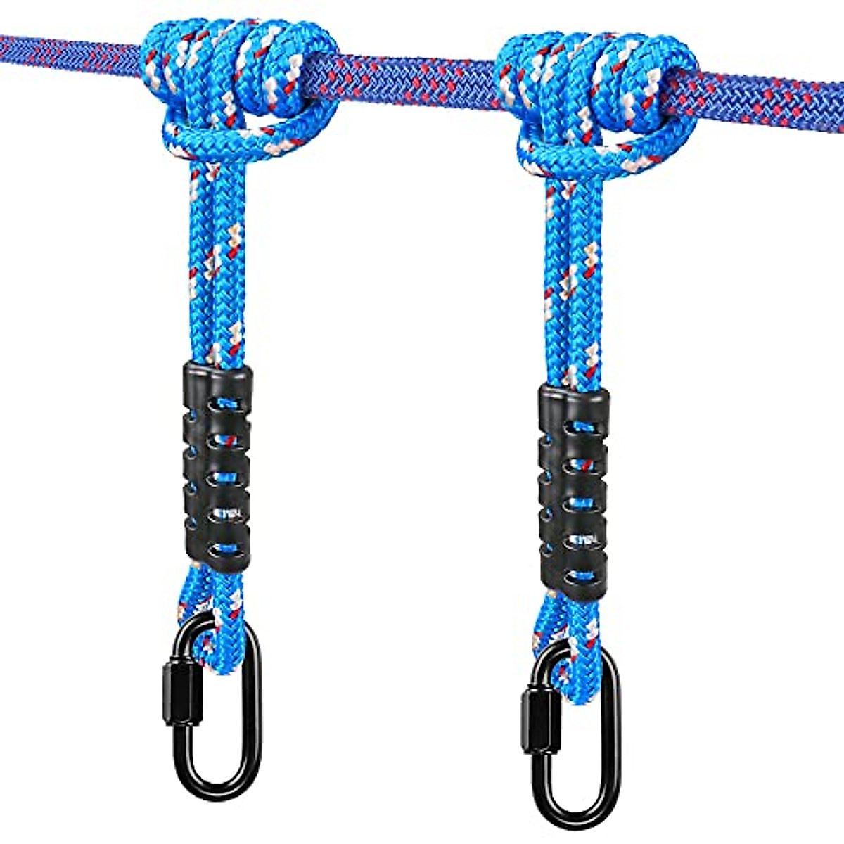 BeneLabel Poseidon Series Sewn Prusik Loops Ropes, Safety, 19", Diameter 2/5", 2 Pack, Blue