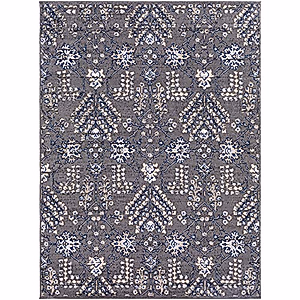 Artistic Weavers Bohemian Floral Dale Area Rug, 5'3" x 7', Gray