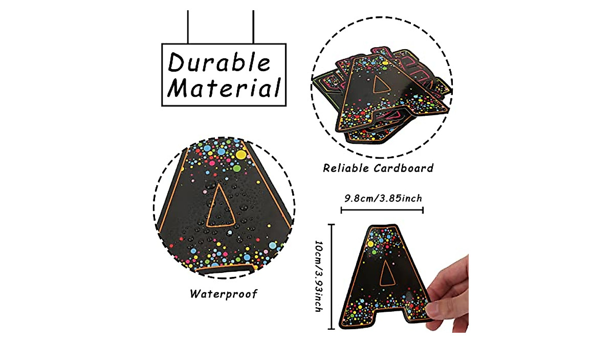 76 Pcs Letters Combo Pack Classroom Black Alphabet Letters Numbers ...